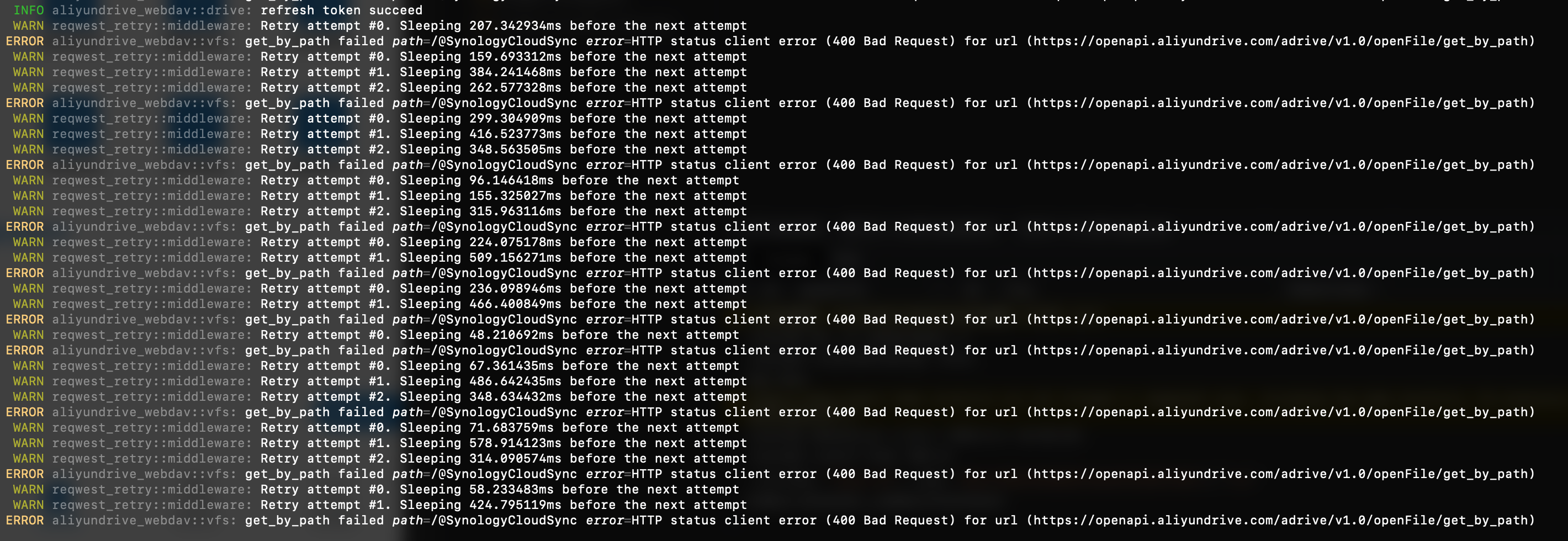 群晖CloudSync无法使用加密同步 · Issue #813 · messense/aliyundrive-webdav · GitHub