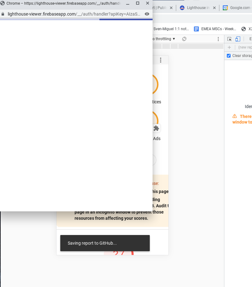 Saving LH report as Gist on https://googlechrome.github.io/lighthouse/viewer/ broken? · Issue ...