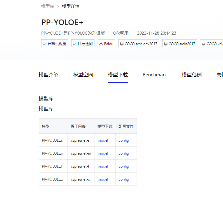 PP-YOLOE+ 模型 没有 ppyoloe_plus_crn_x_80e_coco 资源 · Issue #53972 · PaddlePaddle/Paddle · GitHub