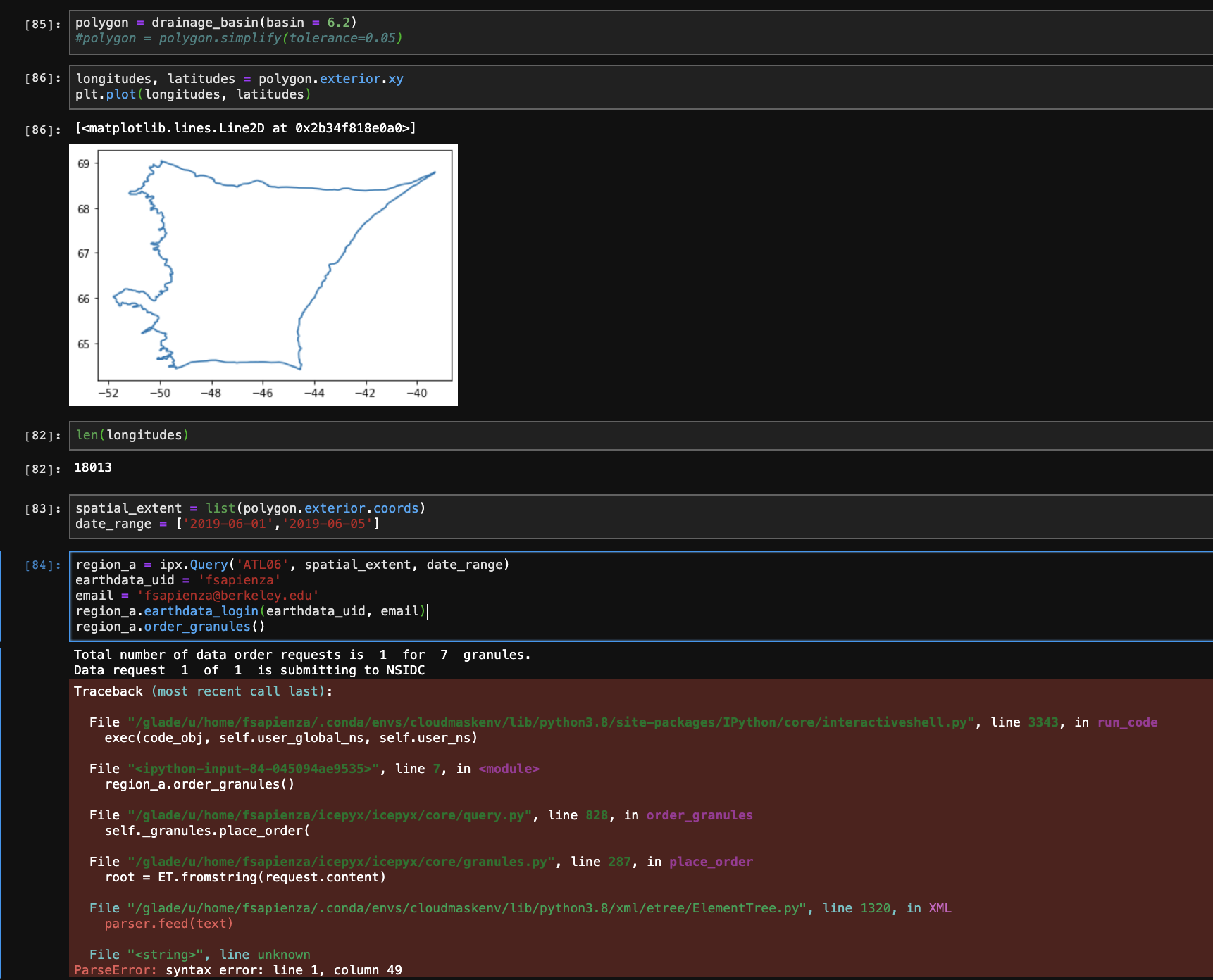 Error querying complex polygons with many vertices · Issue #159 · icesat2py/icepyx · GitHub