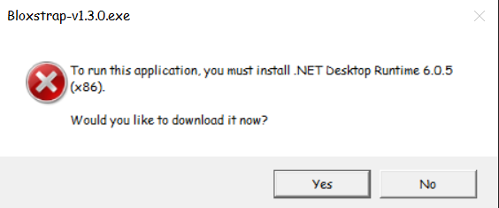 no version of .net allows me to use bloxstrap · Issue #6 · bloxstraplabs/bloxstrap · GitHub