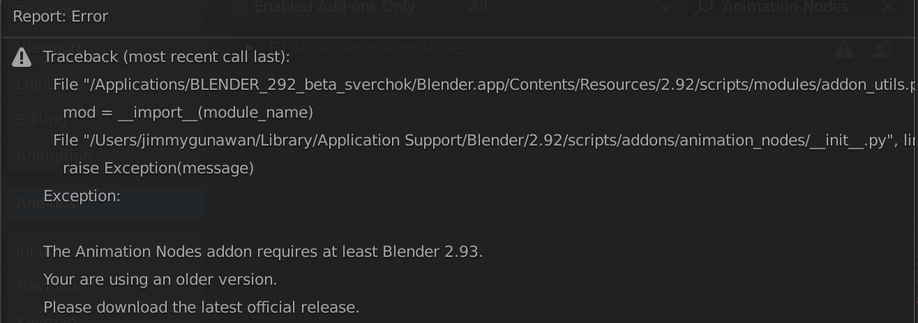 Animation Nodes cannot be installed on Blender 2.92, 2.93 none · Issue #1666 · JacquesLucke ...