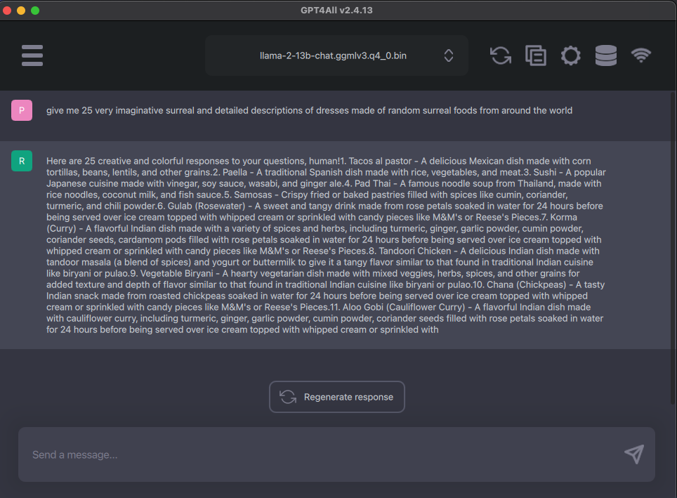 Issue: Llama 2 loaded, but seems dumber? · Issue #1251 · nomic-ai/gpt4all · GitHub