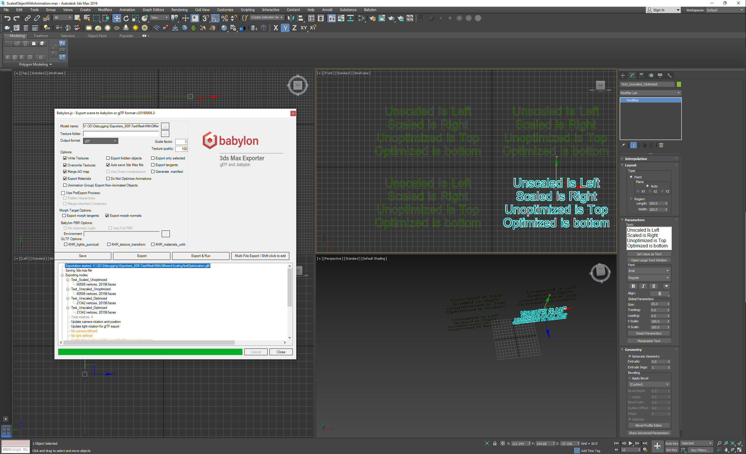 Max2Babylon: Meshes are 'optimized' even if 'Try to optimize vertices' is off · Issue #608 ...