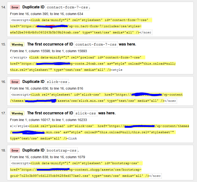 Duplicate Id Caused By Optimize Css Delivery Option · Issue 2059 · Wp Mediawp Rocket · Github