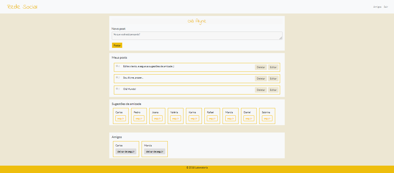 GitHub - Alyne-Martins/rede-social: Uma rede Social com compartilhamento de postagem e amigos ...