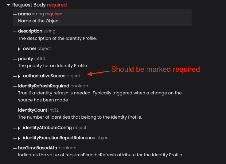 [Bug] Update required fields for 'Create an Identity Profile' (create-identity-profile) · Issue ...