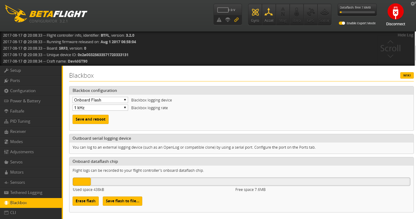 Blackbox save onboard log freeze download box · Issue #3793 · betaflight/betaflight · GitHub