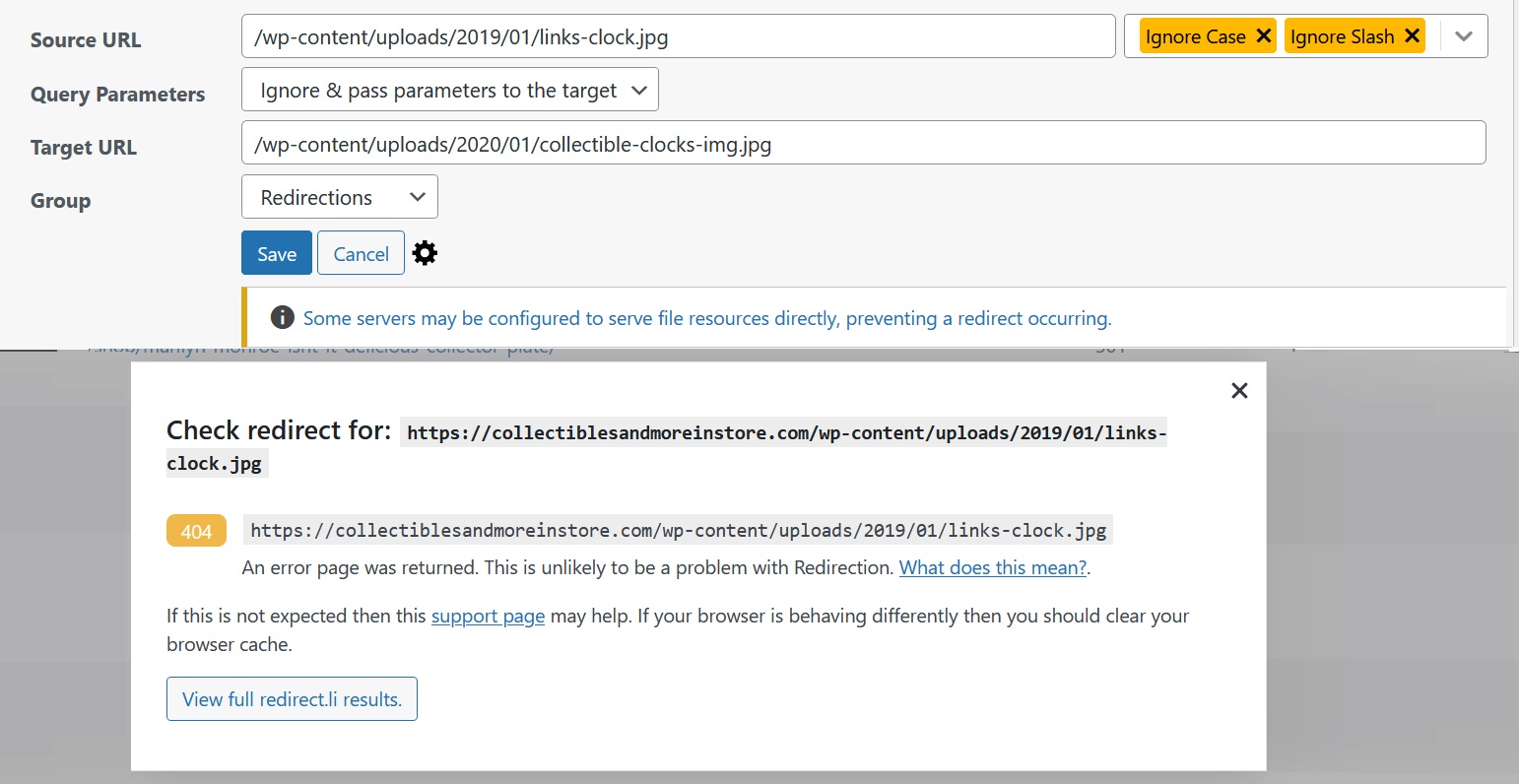Redirection Plugin: Image 301 redirects not working · Issue #3340 · johngodley/redirection · GitHub