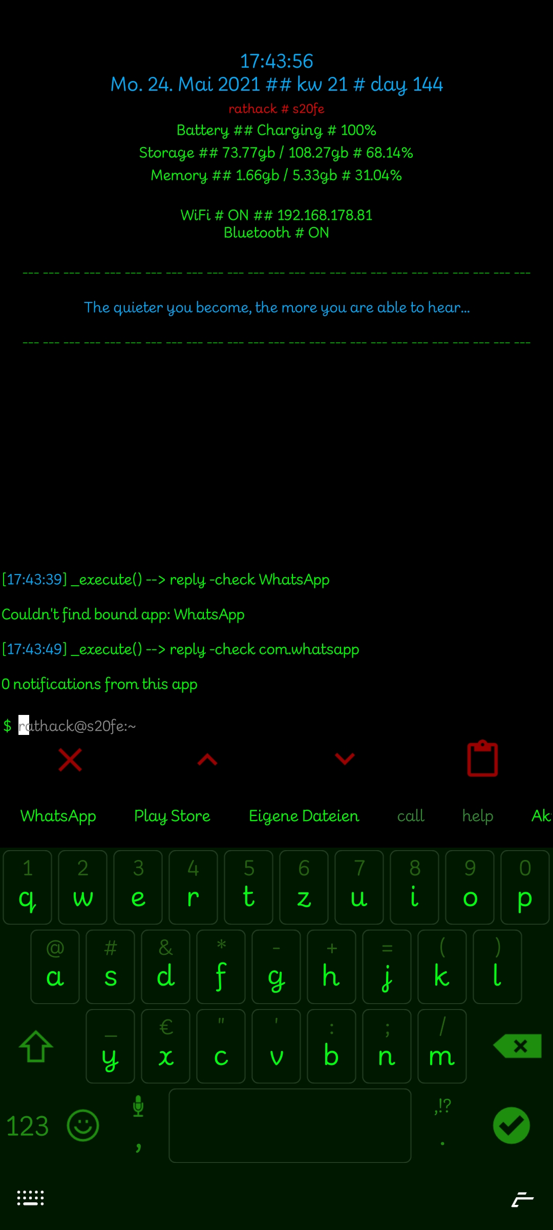 Reply Whatsapp · Issue #336 · fandreuz/TUI-ConsoleLauncher · GitHub