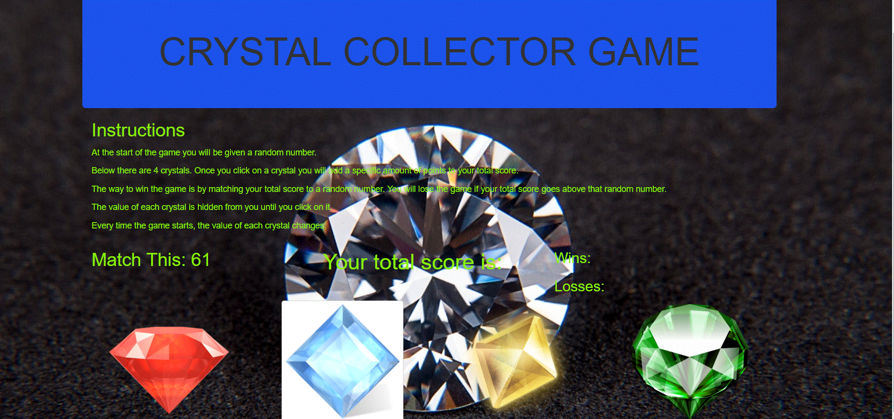 GitHub - menge01/Crystal-Collector-Game: build an intractive game