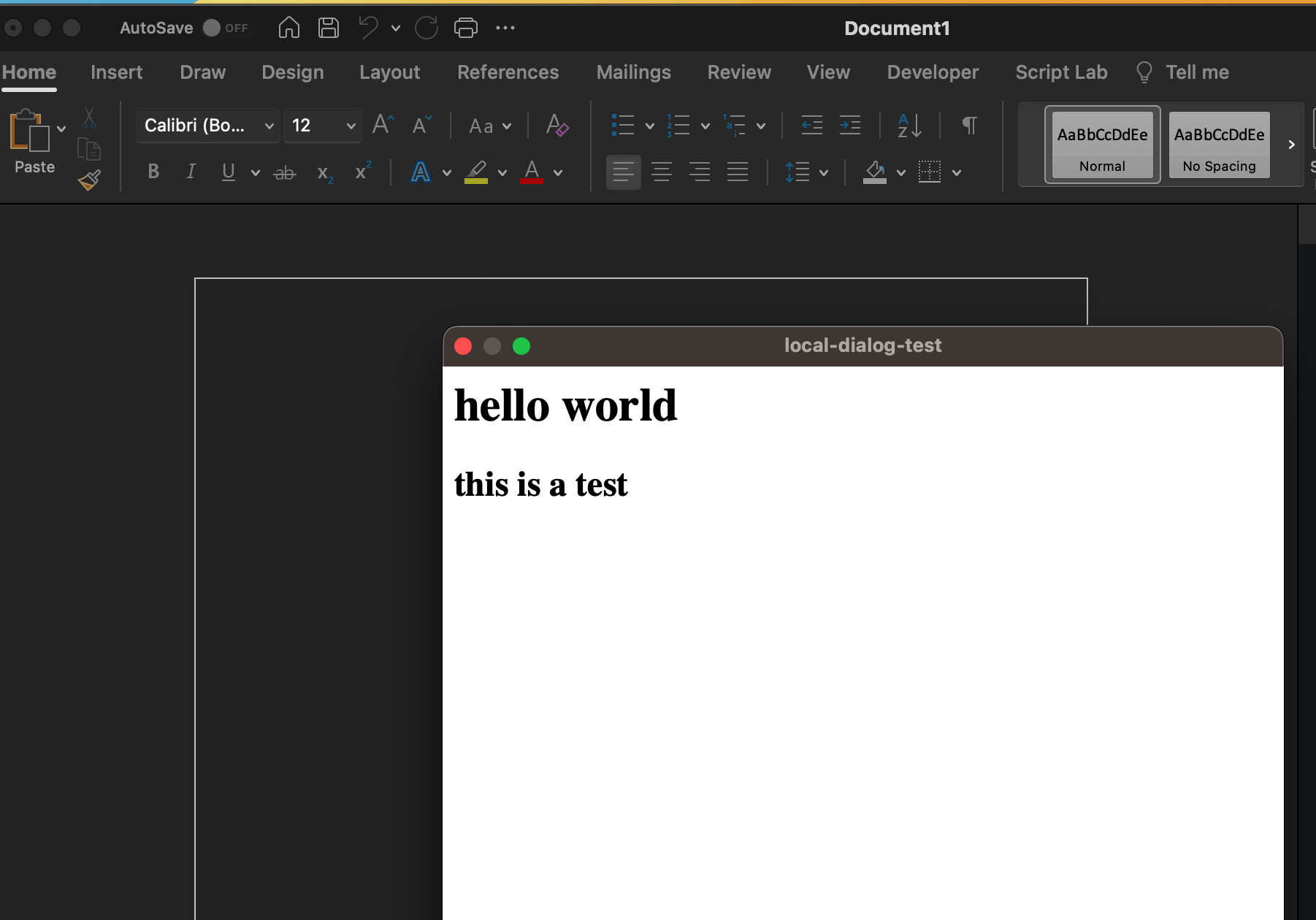 Inconsistency: dialog appears mac desktop, doesn't appear in office for ...