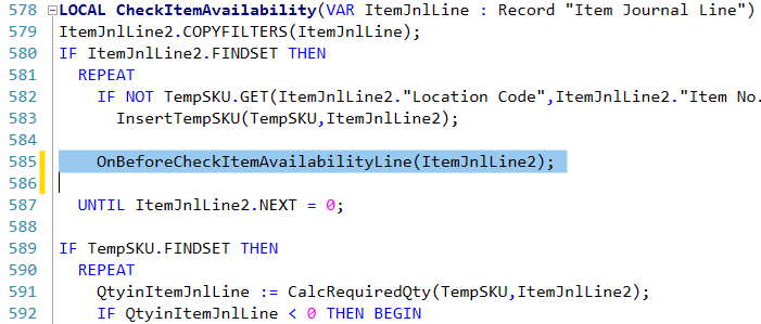 [Event Request] Codeunit 23 Item Jnl.-Post Batch - OnBeforeCheckItemAvailabilityLine · Issue #28 ...