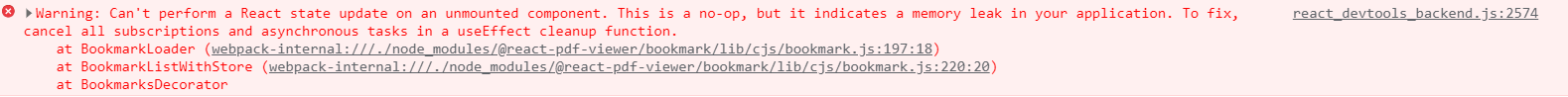 how can i fix memory leak problem for bookmark? · Issue #703 · react-pdf-viewer/react-pdf-viewer ...