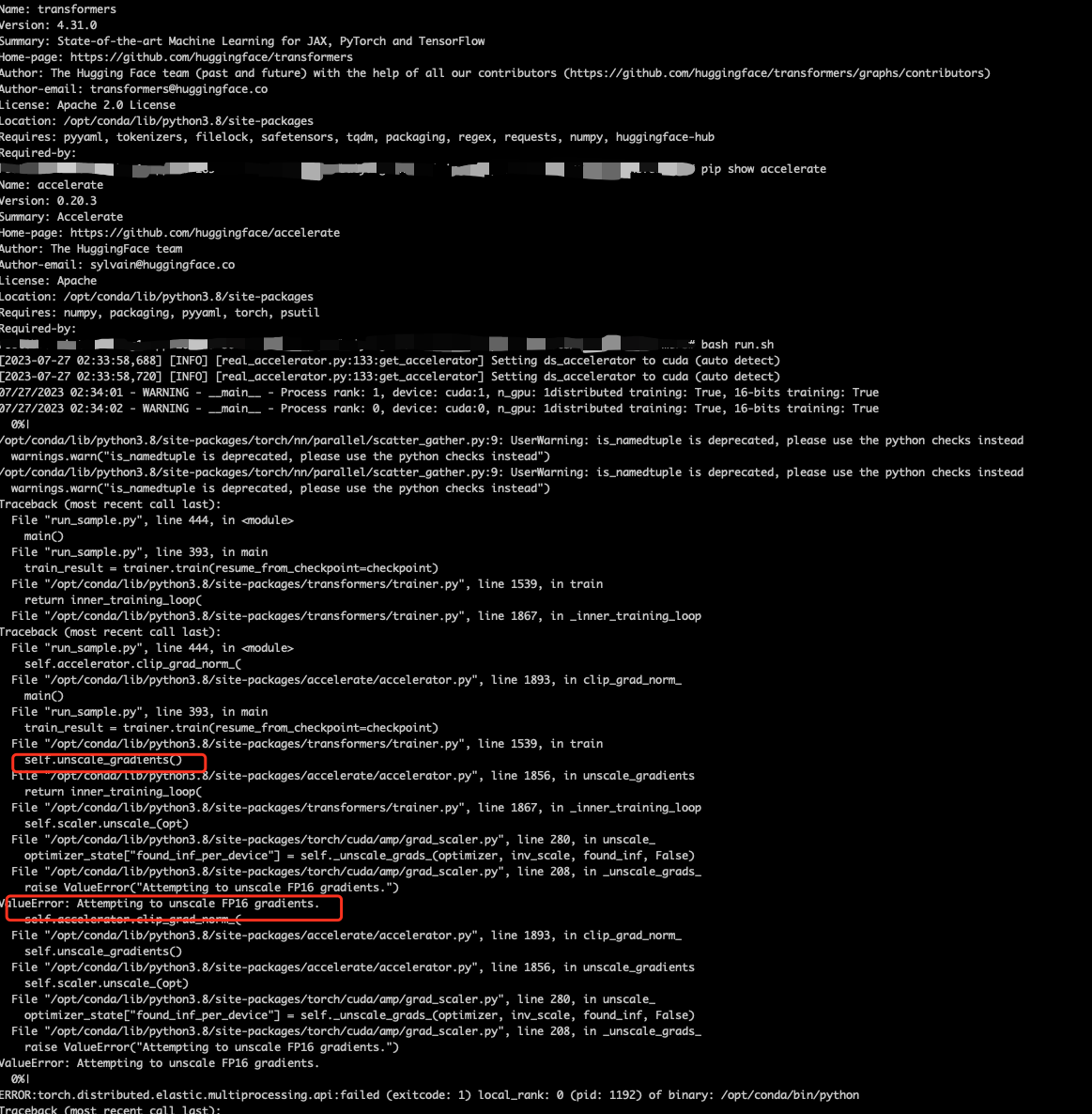 `gradient Clipping` Function Is Not Compatible With Upgrade · Issue 25112 · Huggingface