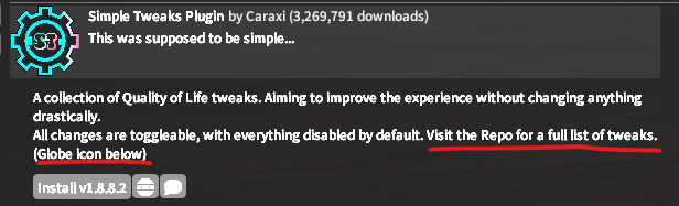 List of tweaks is not actually findable by the layman · Issue #605 · Caraxi/SimpleTweaksPlugin ...
