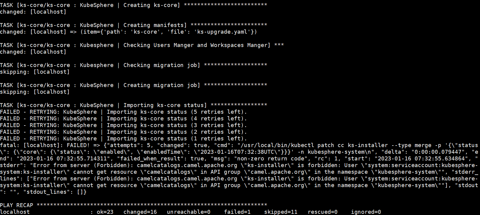 Installation failed · Issue #5486 · kubesphere/kubesphere · GitHub