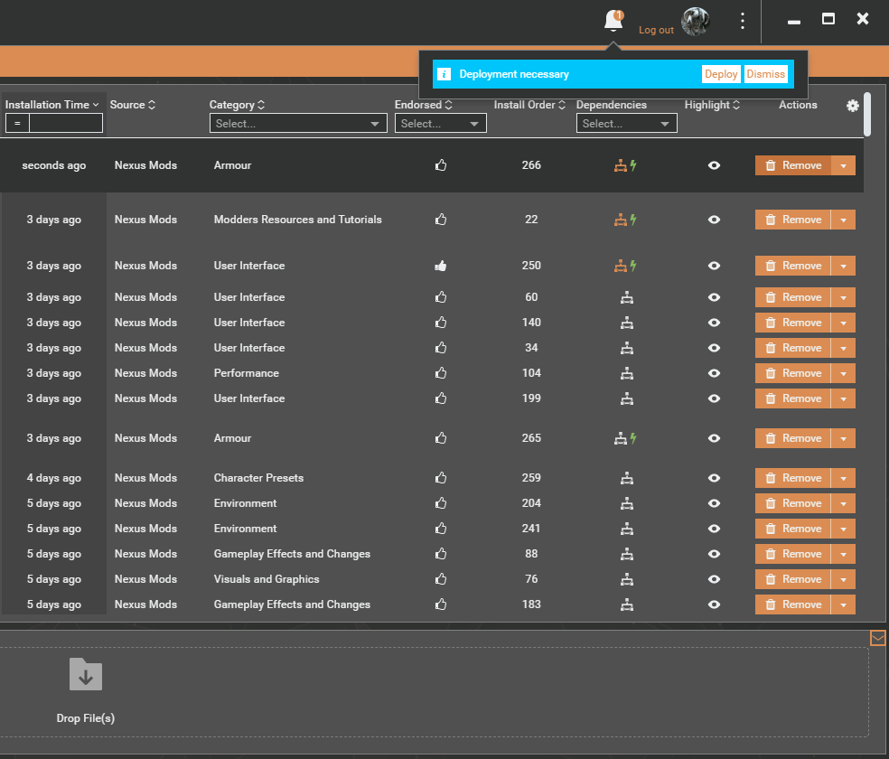 [0.16.10] Defining dependencies triggers "Deployment necessary" message. · Issue #1906 · Nexus ...