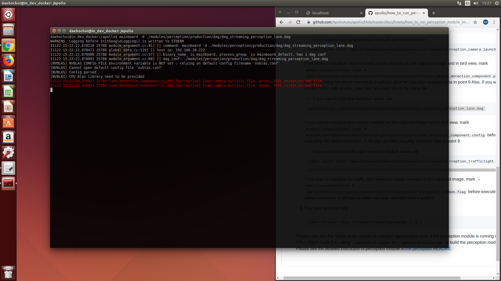 How can I run perception module on my PC? All launch file makes errors... · Issue #10292 ...