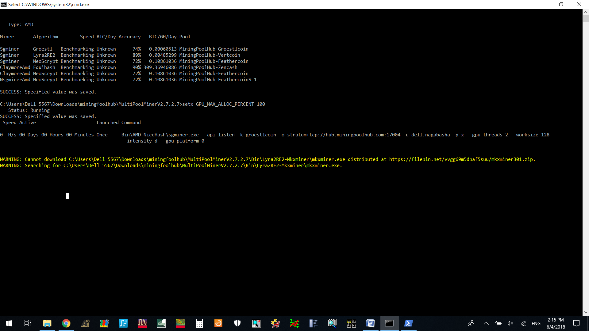 Multipoolminer fails after Windows 10 April update. Power Shell issue? · Issue #1767 ...