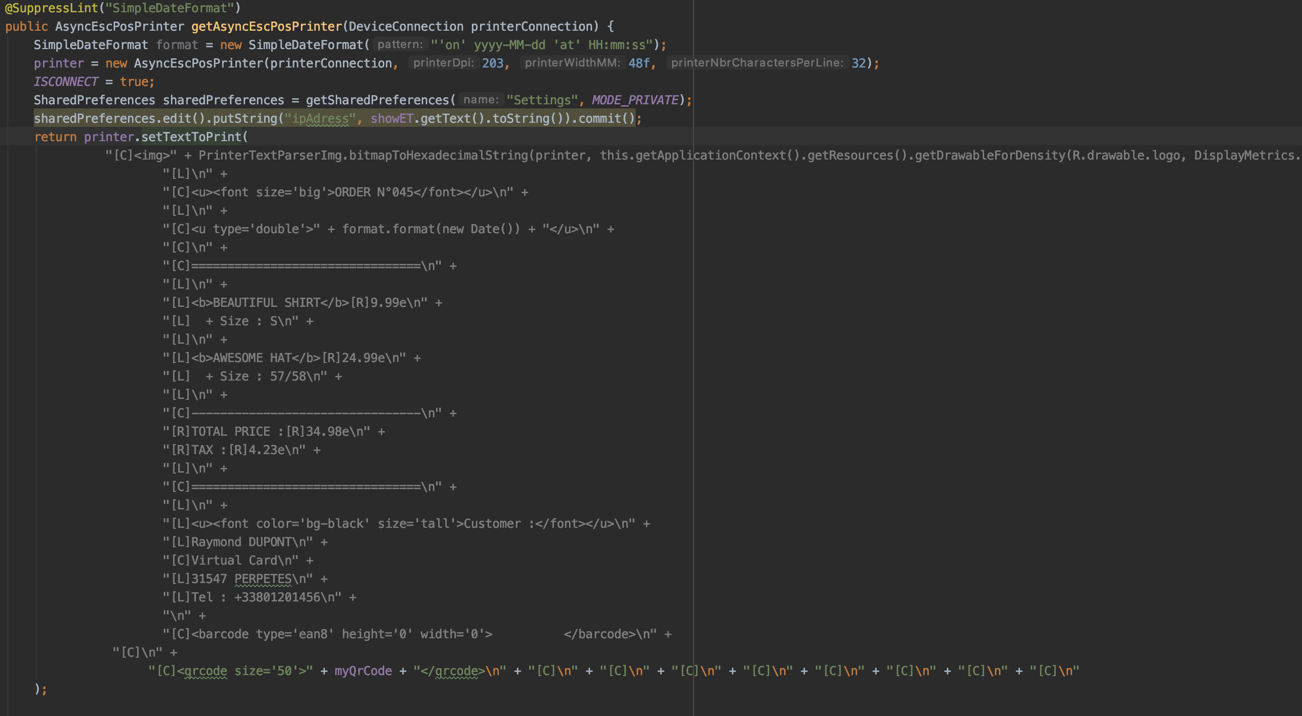 print QR code · Issue #94 · DantSu/ESCPOS-ThermalPrinter-Android · GitHub