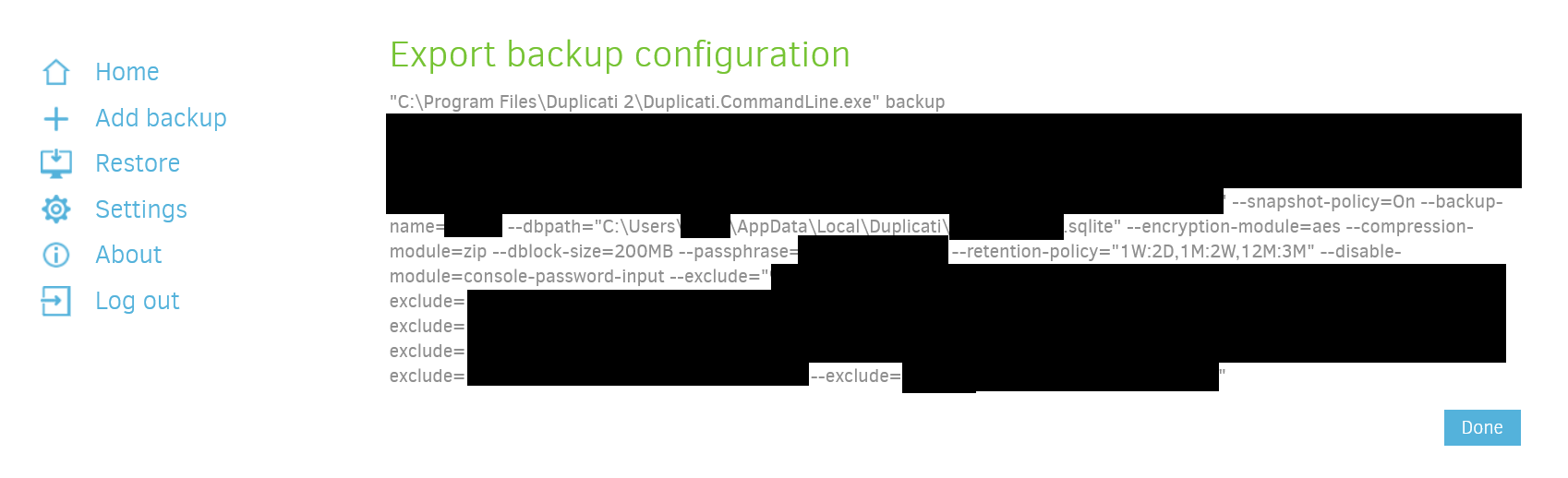 exported configuration is not updated · Issue #4156 · duplicati/duplicati · GitHub