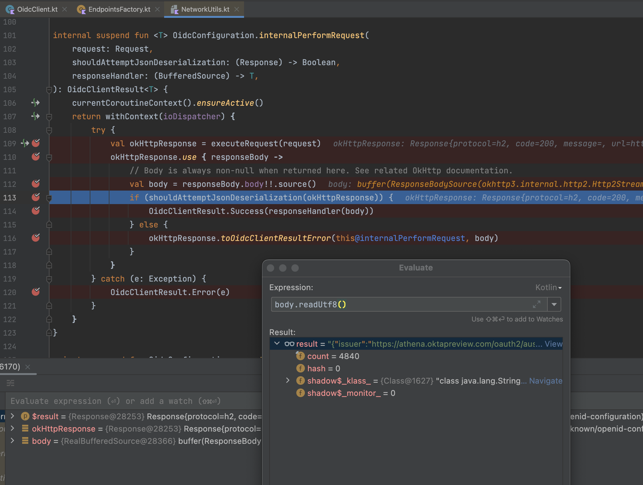 Expected start of the object '{' but had'EOF' instead at path: $ · Issue #245 · okta/okta-mobile ...