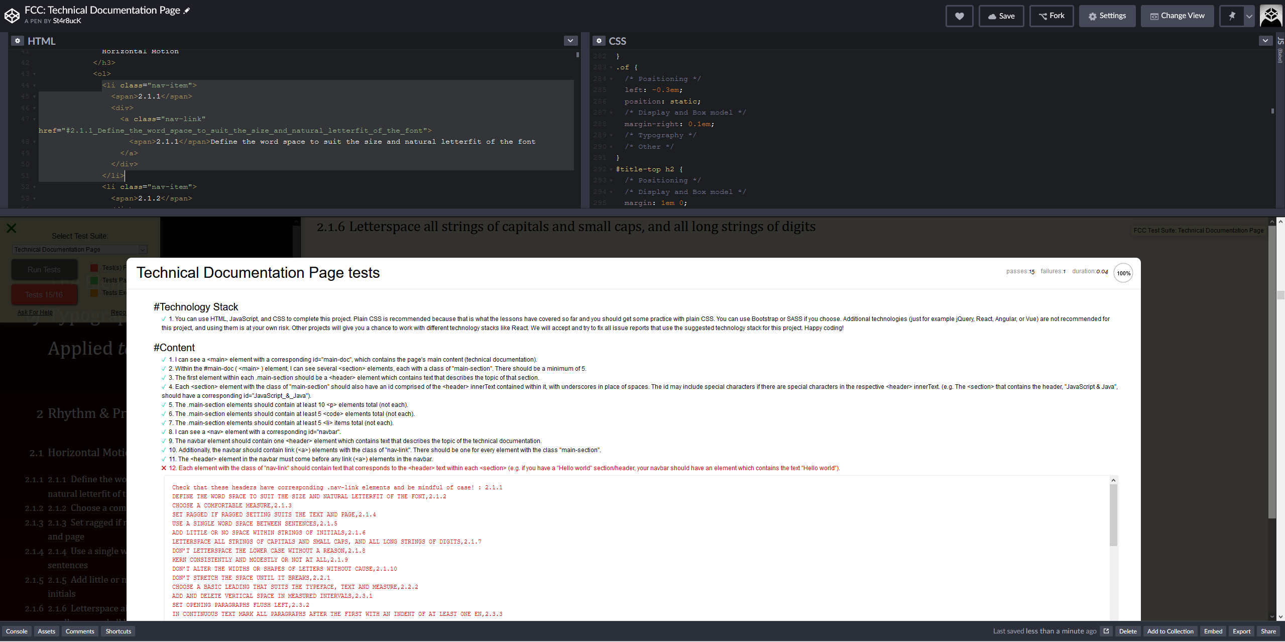 Issue with test validation section 12 - Technical Documentation Page ...
