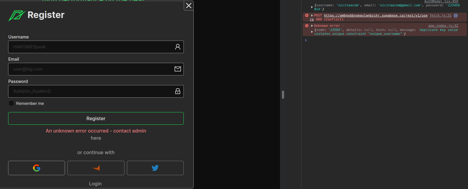 No Way To Display Cusom Error Messages · Issue 18203 · Supabase Supabase · Github
