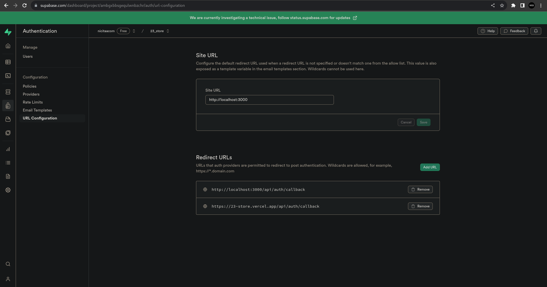 Google Auth redirect issue using Vercel · supabase · Discussion #6832 · GitHub
