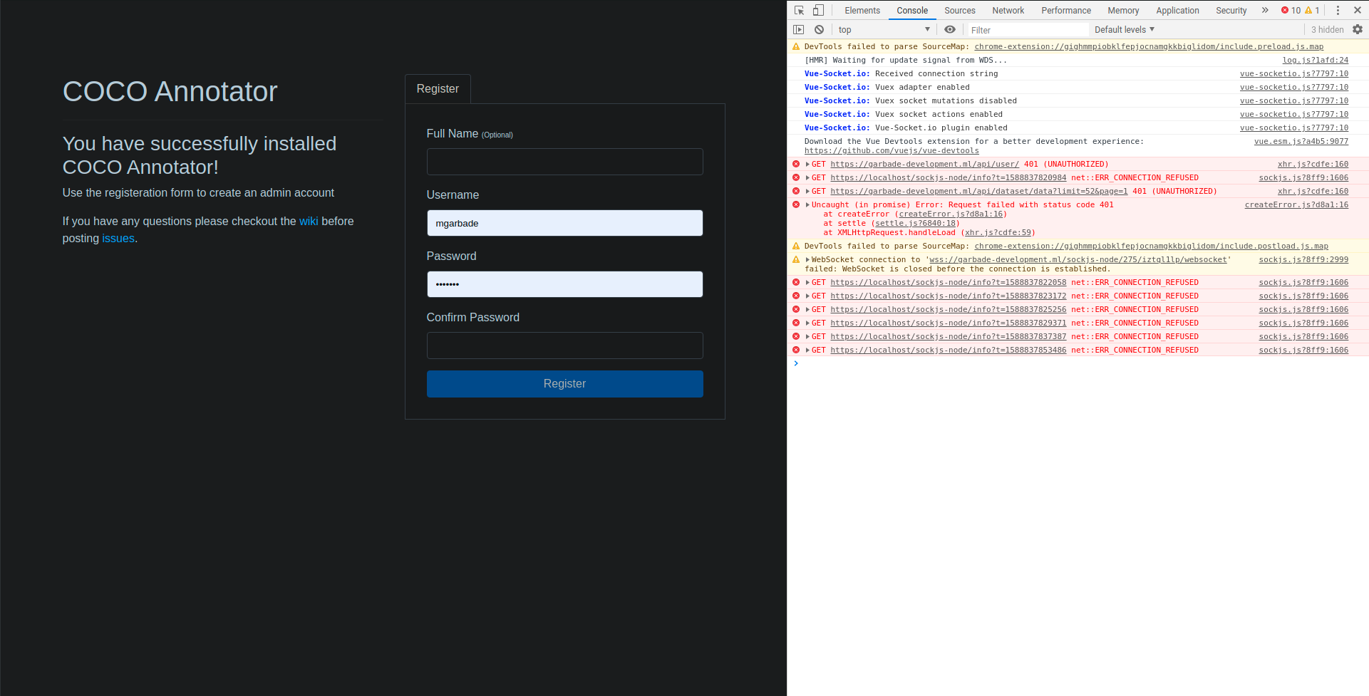 Cannot login anymore · Issue #314 · jsbroks/coco-annotator · GitHub