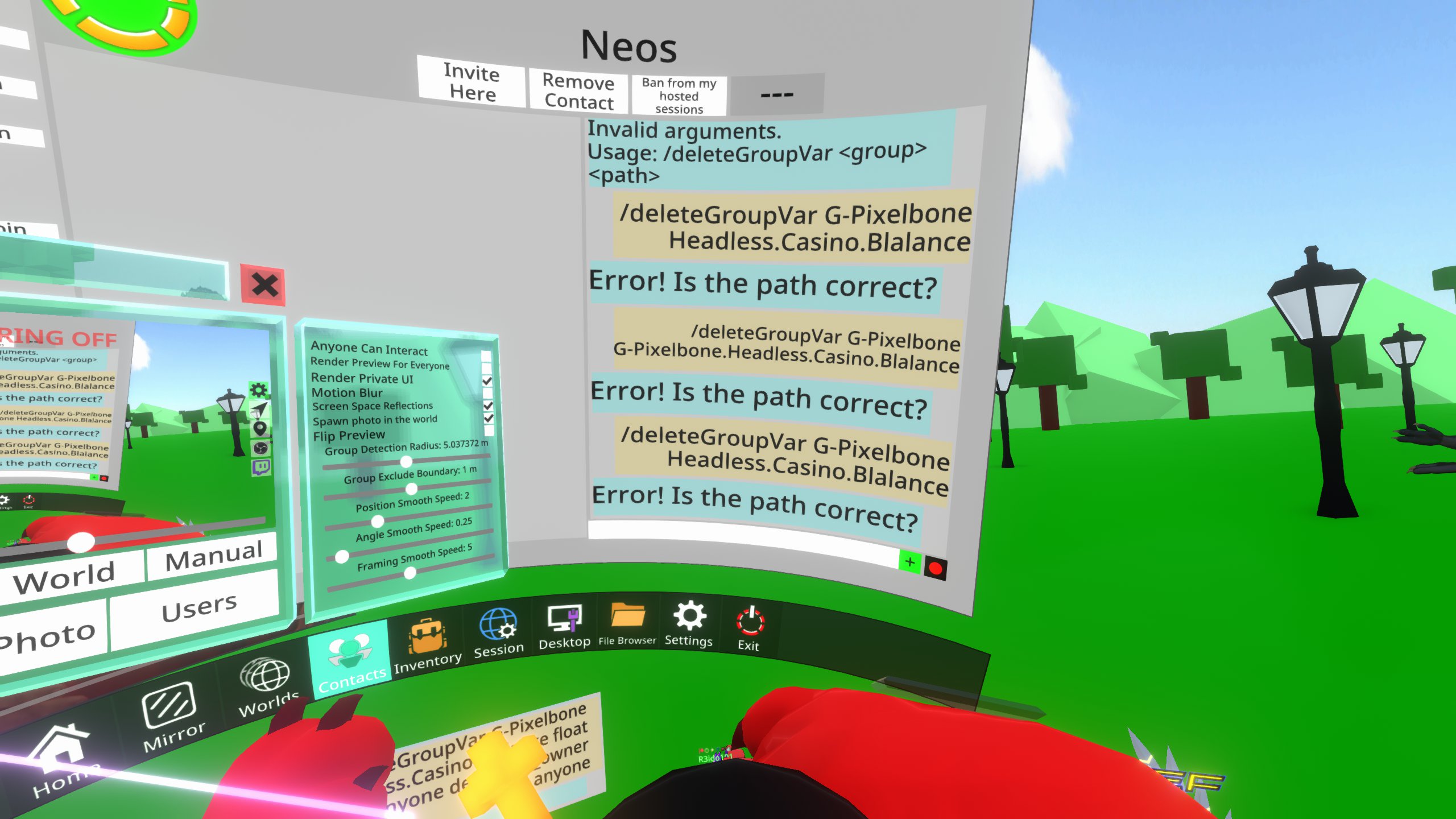 Unable To Delete Group Variables Issue 3680 Neos Metaverse