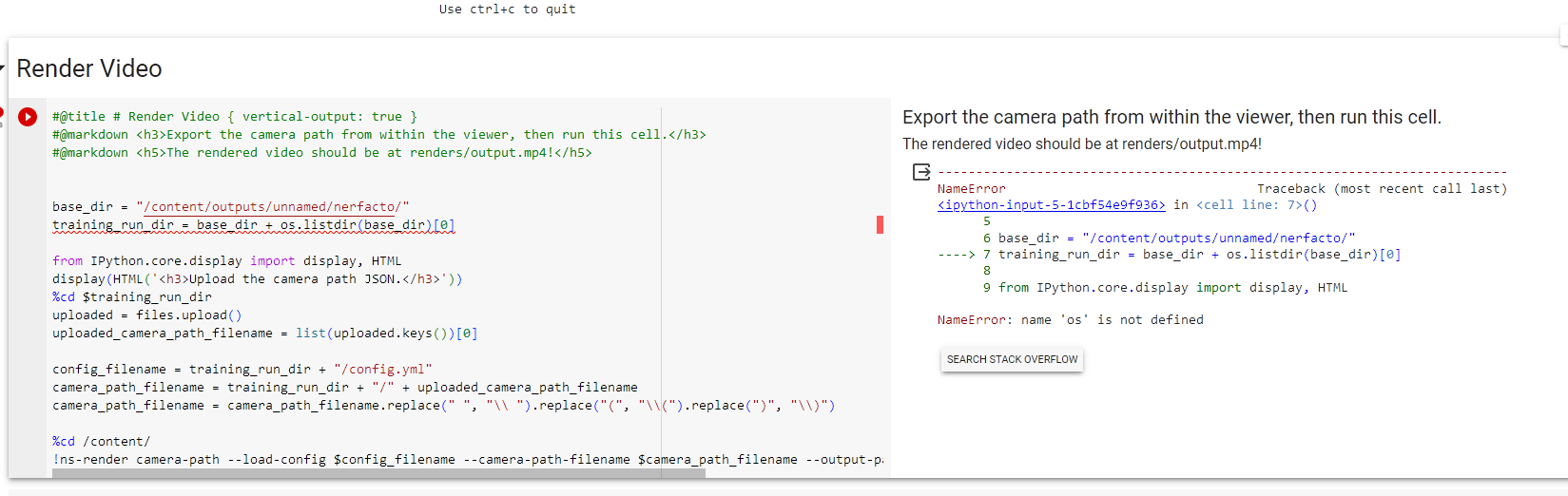 Renderer not working - Colab · Issue #2489 · nerfstudio-project/nerfstudio · GitHub