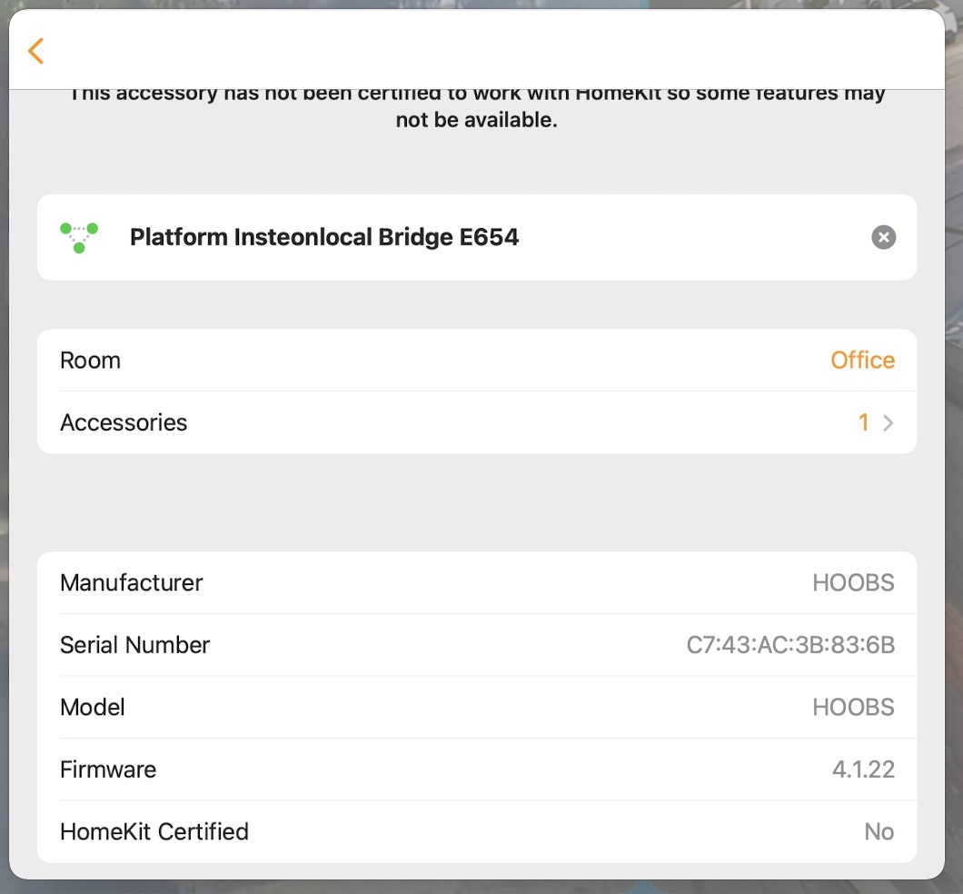 I can't control an accessory in the HOOBS dashboard or in the HomeKit app. · Issue #187 ...