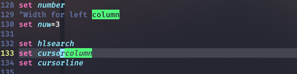 Cursorcolumn color is dark/different from cursorline · Issue #147 · dracula/vim · GitHub