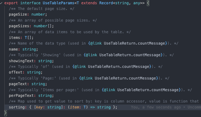 feat: Add support for documentation on nested optional object/interface · Issue #953 ...