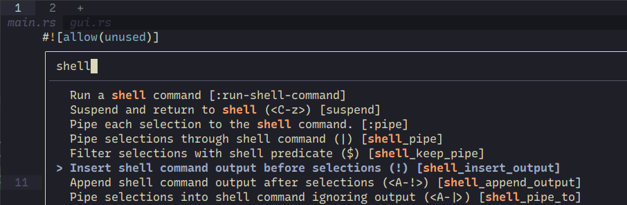 Consider providing `:` commands for atomic editing actions · Issue #5084 · helix-editor/helix ...
