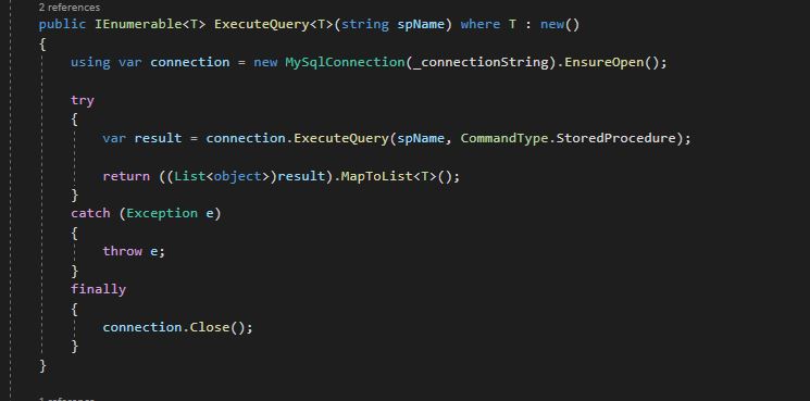Request: Enable ExecuteQuery · Issue #496 · mikependon/RepoDB · GitHub