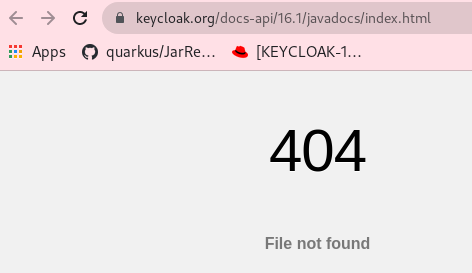 JavaDoc API not published on keycloak.org (starting with 15.1) · Issue ...