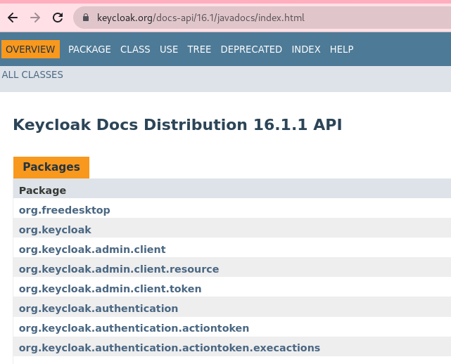 Javadoc Documentation For Java Api Link Broken · Issue 1361 · Keycloak Keycloak Documentation