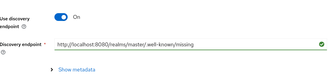 Adding an OpenID Connect provider with a wrong Discovery Endpoint doesn't show an error message ...