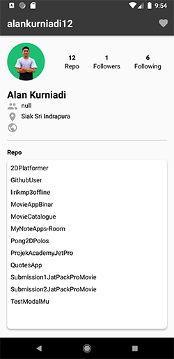 GitHub - alankurniadi12/GithubUser: Final Projek Class BFAA Dicoding