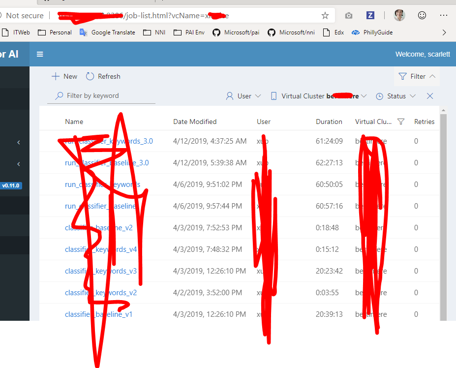 Regression - VC View Jobs · Issue #2565 · microsoft/pai · GitHub