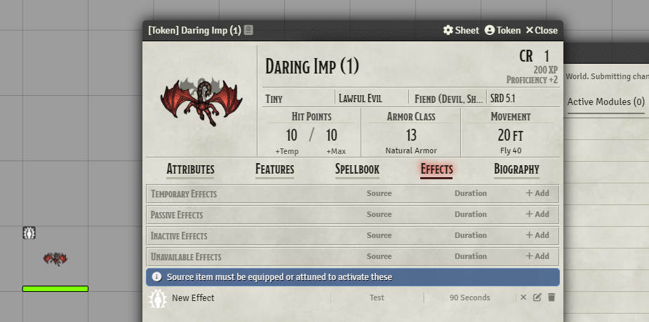[Bug] Active effect showing as token status effect even when the effect is unavailable · Issue ...