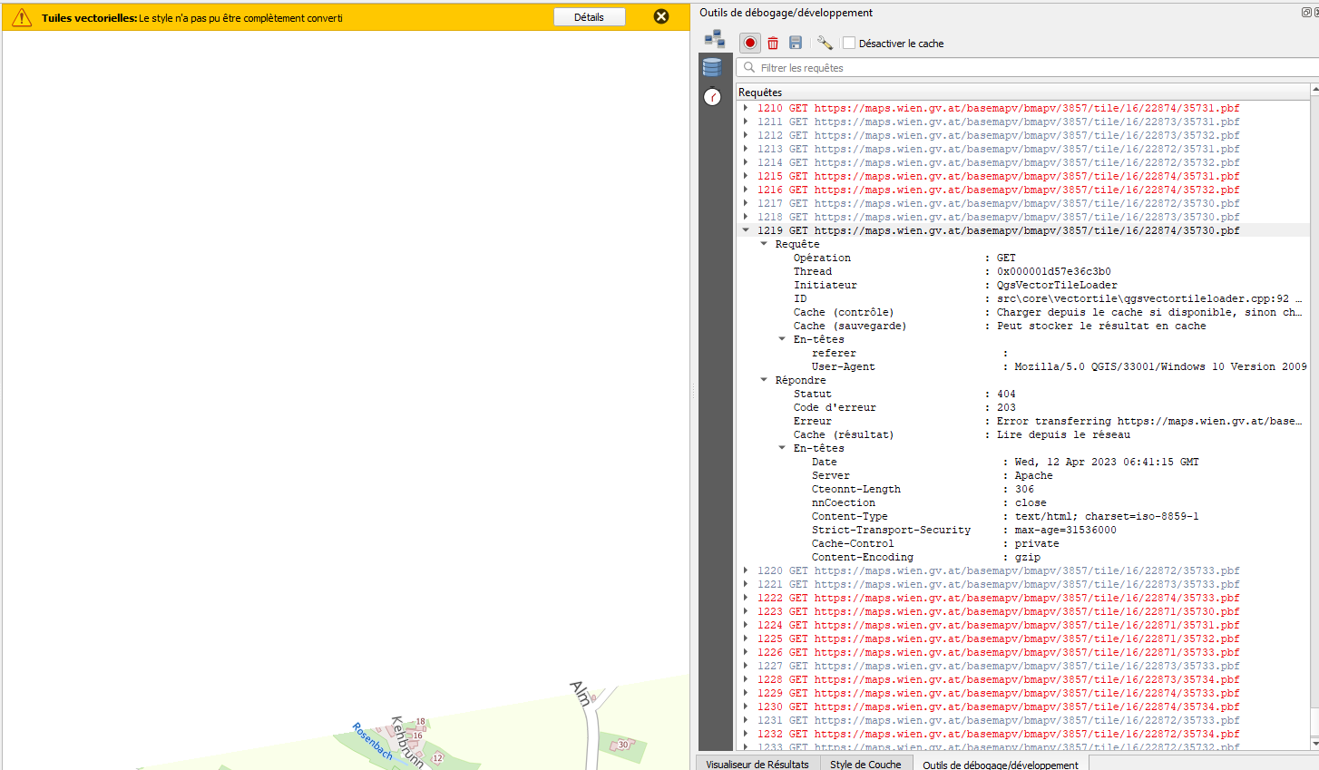 Vector Tiles do not display anything beyond max zoom level instead of displaying last zoom level ...