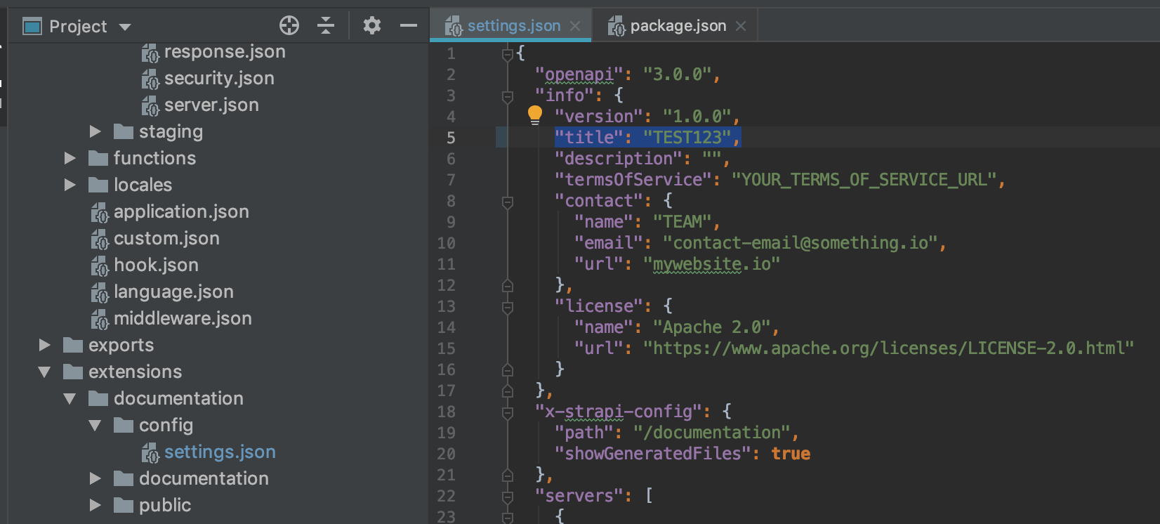Documentation custom config override not working · Issue #3430 · strapi/strapi · GitHub