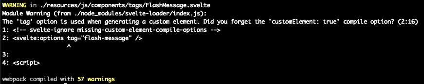 Allow The Ability To Silence missing-custom-element-compile-options · Issue #6403 · sveltejs ...