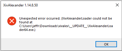 Update Errror · Issue #478 · Soreepeong/XivAlexander · GitHub