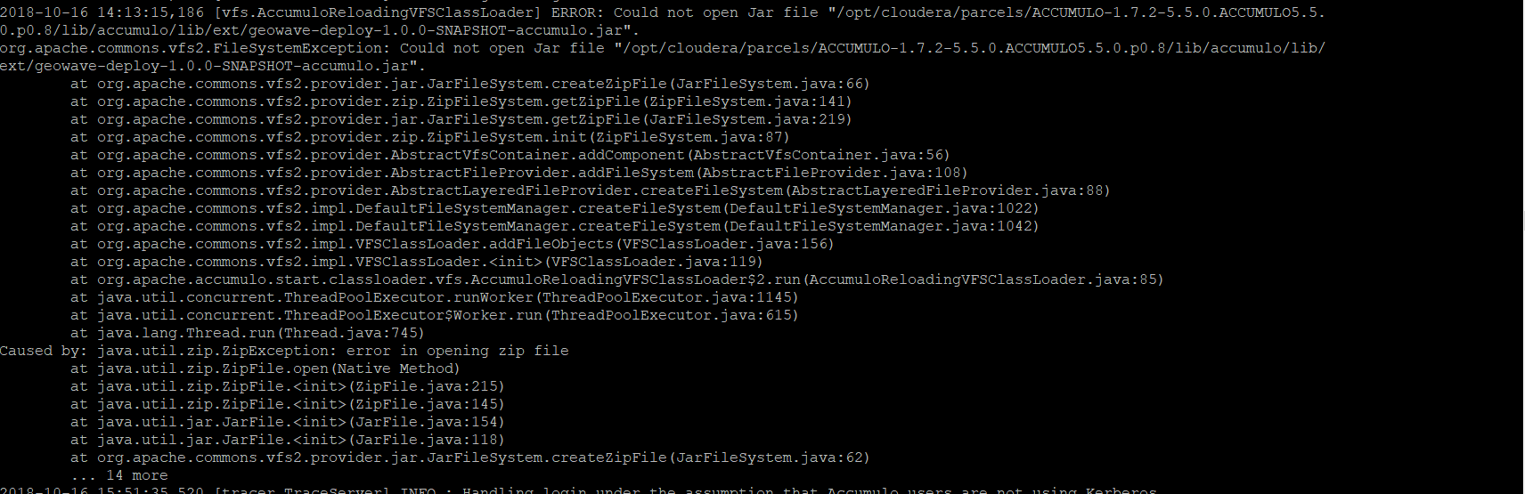 error geowave-accumulo.jar in CDH Accumulo module · Issue #700 · apache/accumulo · GitHub