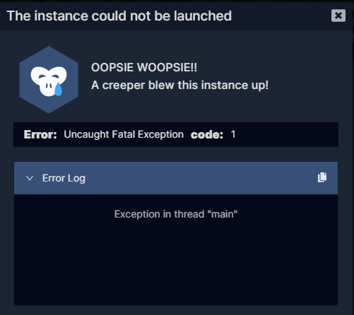 Unable to launch instances · Issue #521 · gorilla-devs/GDLauncher · GitHub